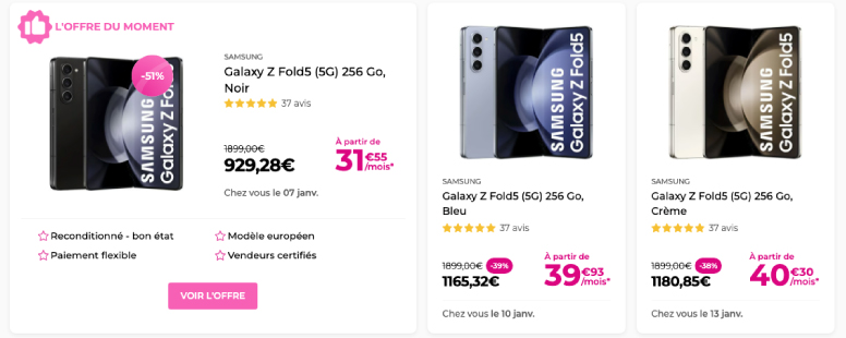 Samsung Galaxy Z Fold5: Pourquoi choisir Pixmania pour votre achat?