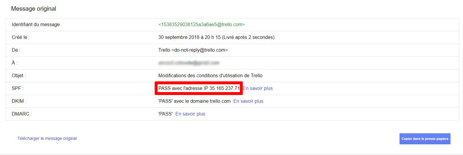 Comment connaître l'adresse IP d'un expéditeur sur Gmail
