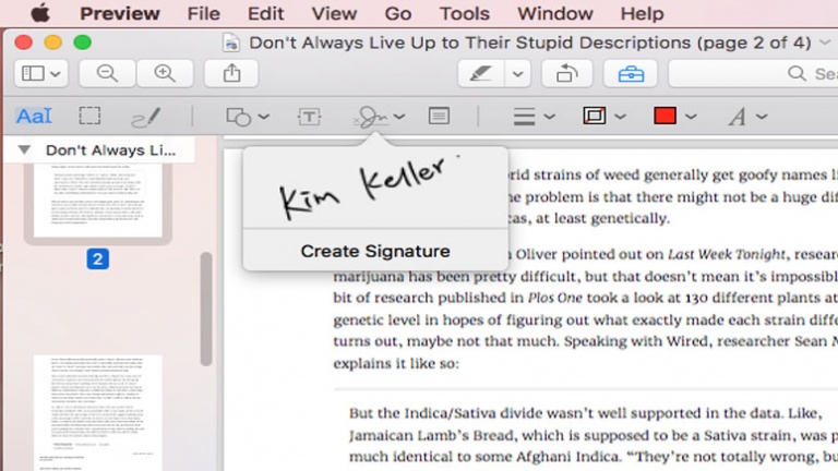 Comment activer la fonction de signature électronique sur un Mac